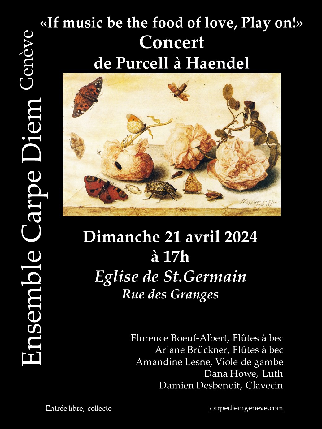 21 Avril, Genève, Baroque Anglais - Flûtes à bec en France