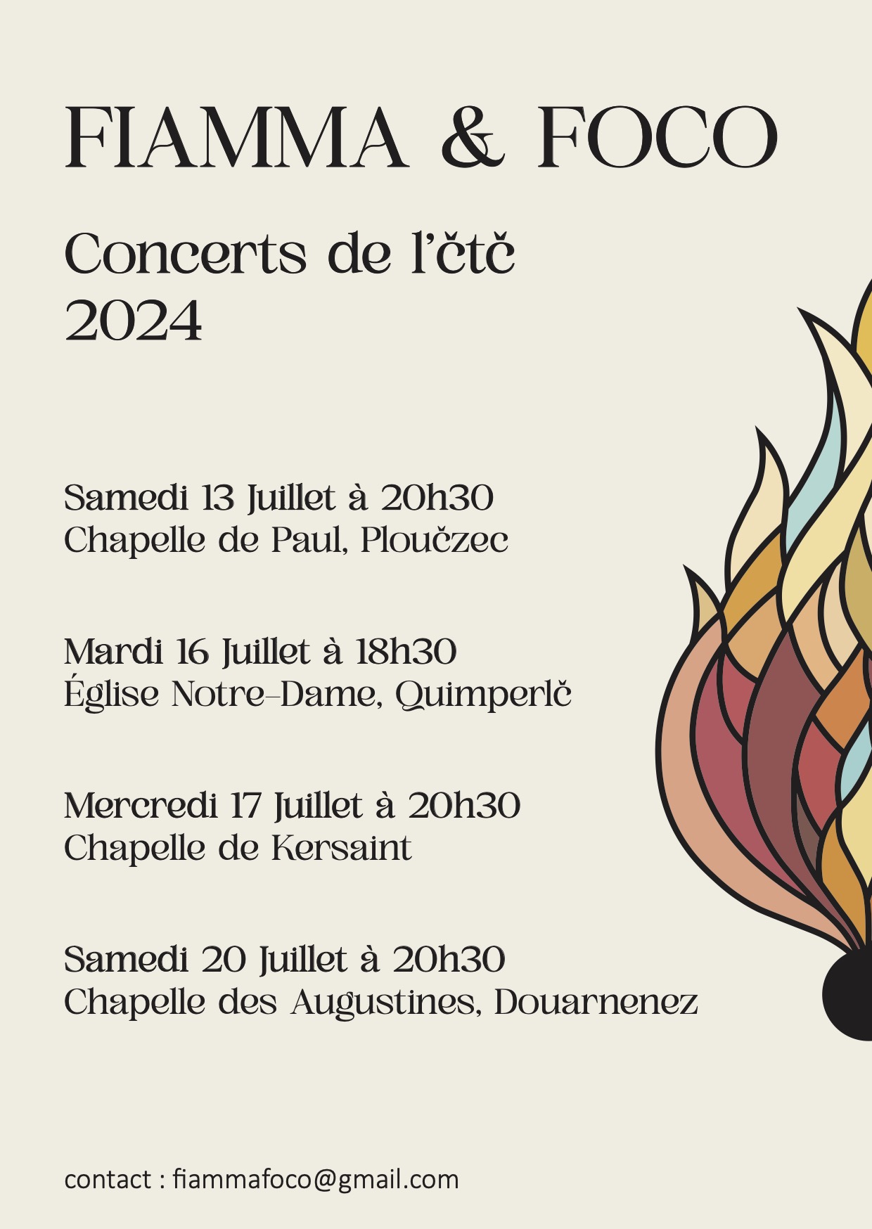 Fiamma et Fioco, juillet, tournée France - Flûtes à bec en France