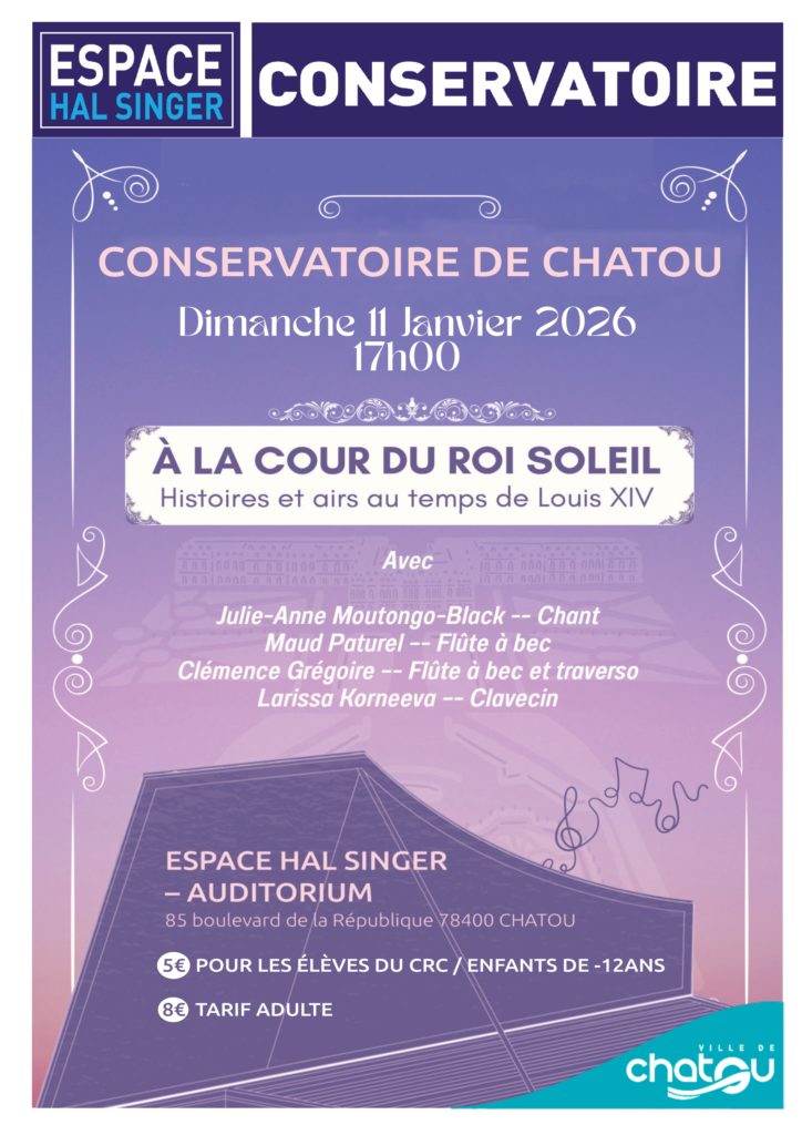 Concert "A la cour du Roi-Soleil", 11 janvier, Chatou (78) - Flûtes à ...